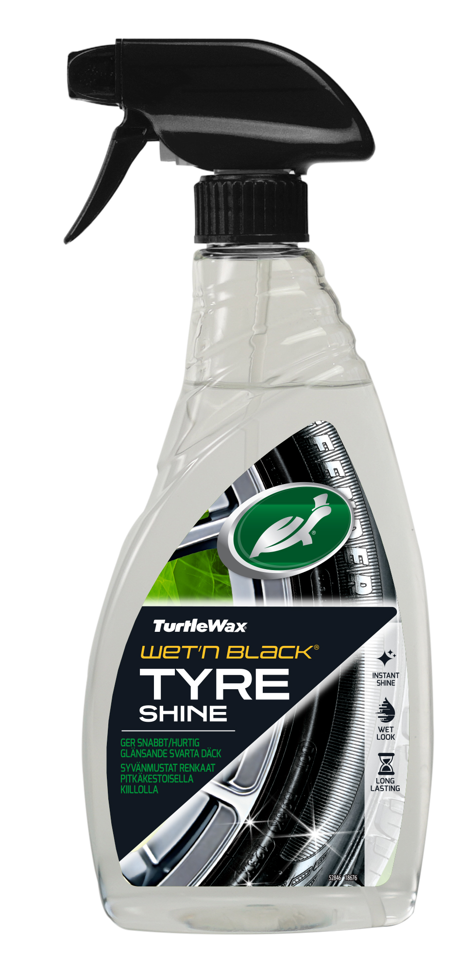 Turtle Wax Wet 'N’ Black Tyre Shine 500ml - Bilvård